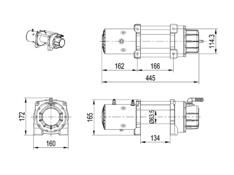 Лебедка электрическая автомобильная Master Winch MW 6000A 12V 2720 кгсо стальным тросом купить в ...